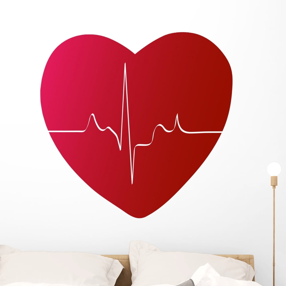 Red Heart with Heart Wall Mural by Wallmonkeys Peel and Stick Graphic ...