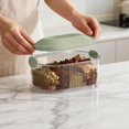 5-Layer Sealed Spice Organizer, Stackable Clear Container with Lock ...