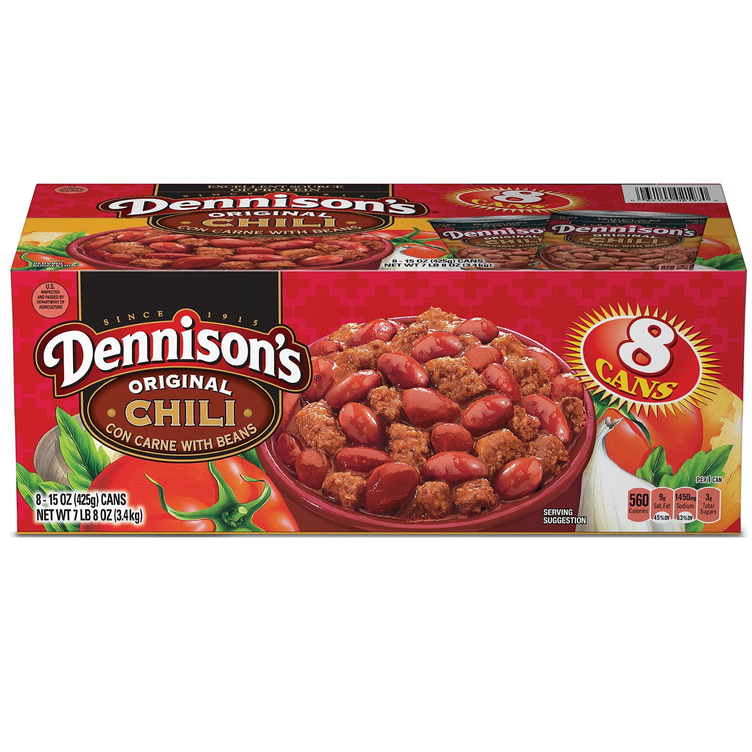 Dennison's Chili With Beans (15 oz., 8 pk.) - Samsclub.com