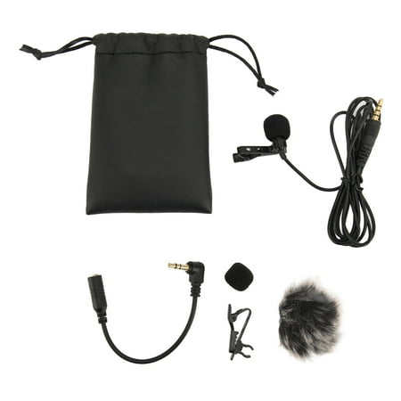 Clip On Lapel Mic, Clear Sound TPE Wire Lavalier Microphone Noise ...