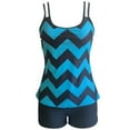 Idall Tankini Swimsuits Bathing Suit Plus Size Vintage Print Strappy Back Tankini Set Two Piece