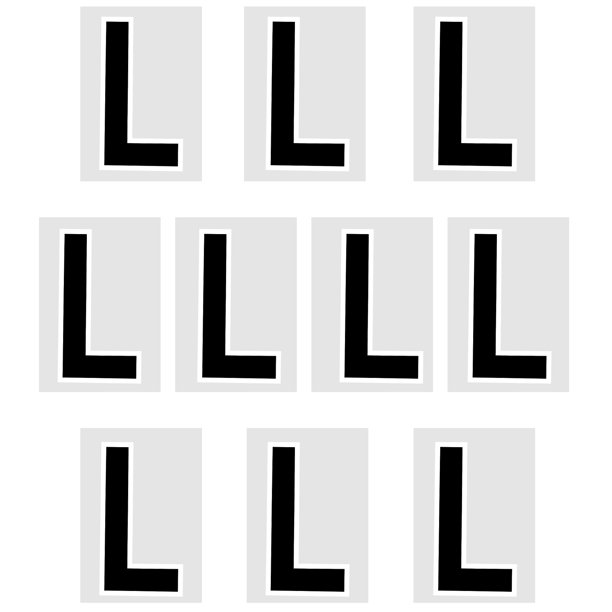 Letter L Patches Iron on Heat Transfer Letters 2 Inch Black Letter DIY ...