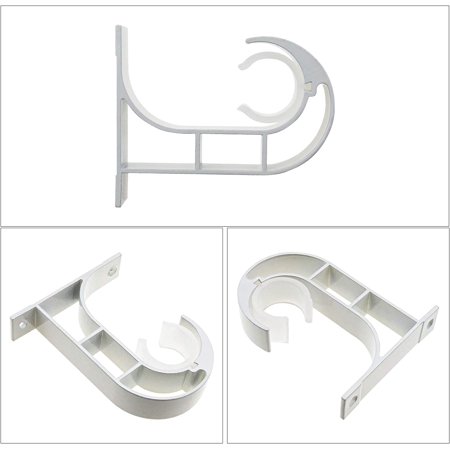 NUNADERNU 4X Curtain Rod Brackets Fit 1 Inch Mounting Aluminum Alloy ...