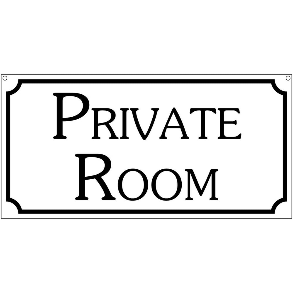 Private Room- 6x12 Aluminum Hotel Bar Hospitality sign - Walmart.com ...
