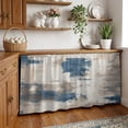 Brown Blue Cabinet Curtains 28"W x 51"L, Dustproof Sink Skirt Curtain ...