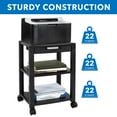 Mount-It! Rolling Printer Cart with Storage | Height Adjustable ...