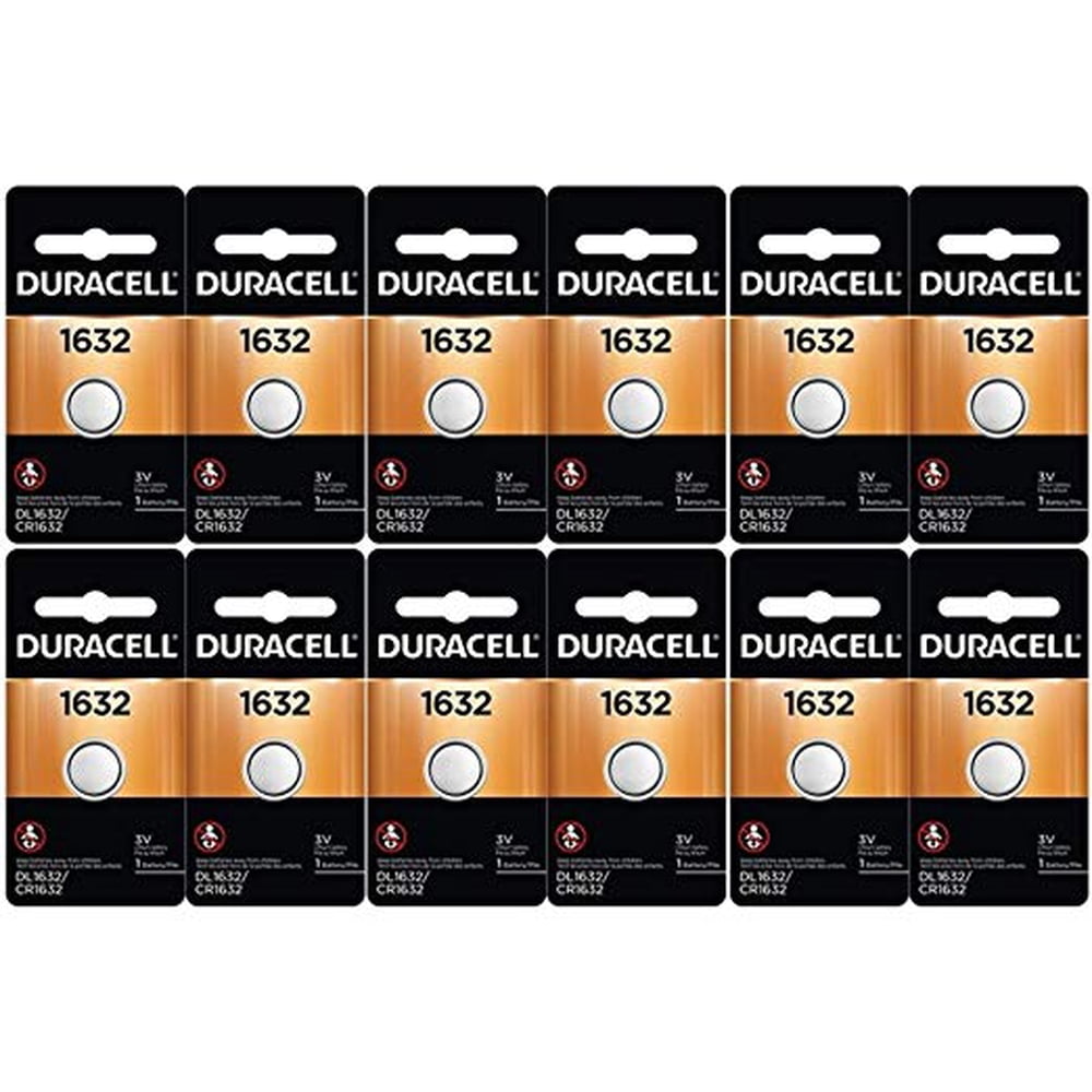 12-Pack Duracell 1632 Batteries 3.0 Volt Lithium Coin Button - Walmart ...