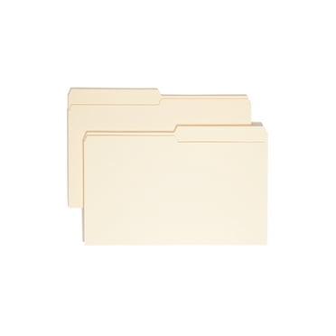 File Folders, 1/3 Cut Third Position, One-Ply Top Tab, Letter, Manila ...