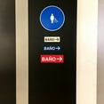 Signs ByLITA Basic Baño Right Arrow Directional Sign (Ivory/Dark Brown ...