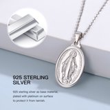 Suplight 925 Stelring Silver Virgin Mary Necklace Christian Jewelry ...