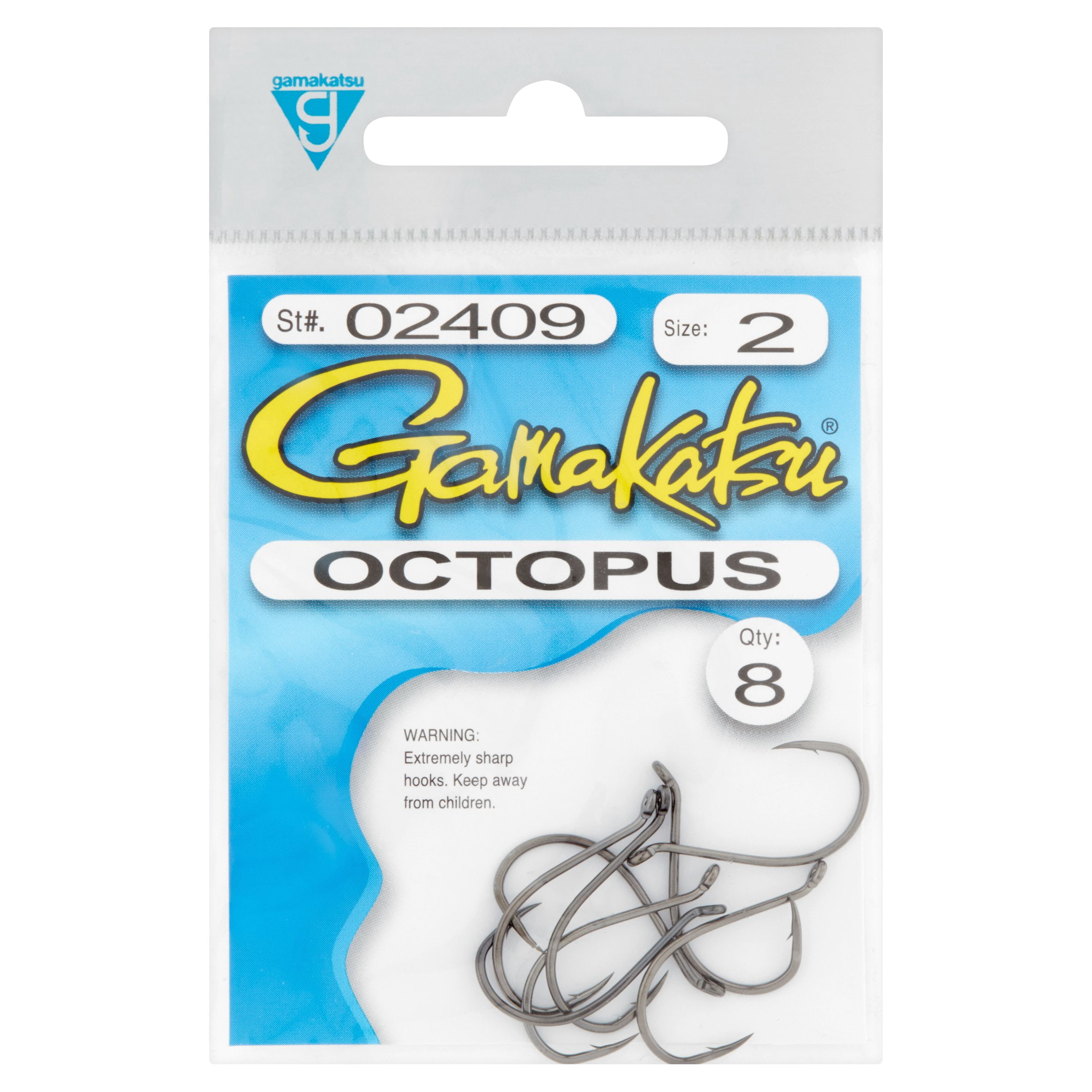 Gamakatsu Octopus Black Size 2 8pk - Walmart.com