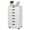 Simply Tidy's White Modular Mobile Chest- Rolling Cabinet with Drawers ...