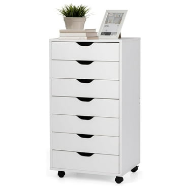 Simply Tidy's White Modular Mobile Chest- Rolling Cabinet with Drawers ...
