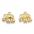 20 pc Ion Plating(IP) 201 Stainless Steel Pendants Elephant Real 18K ...