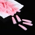 JULYING French Ballerina Coffin False Nails Solid Color Natural Press ...