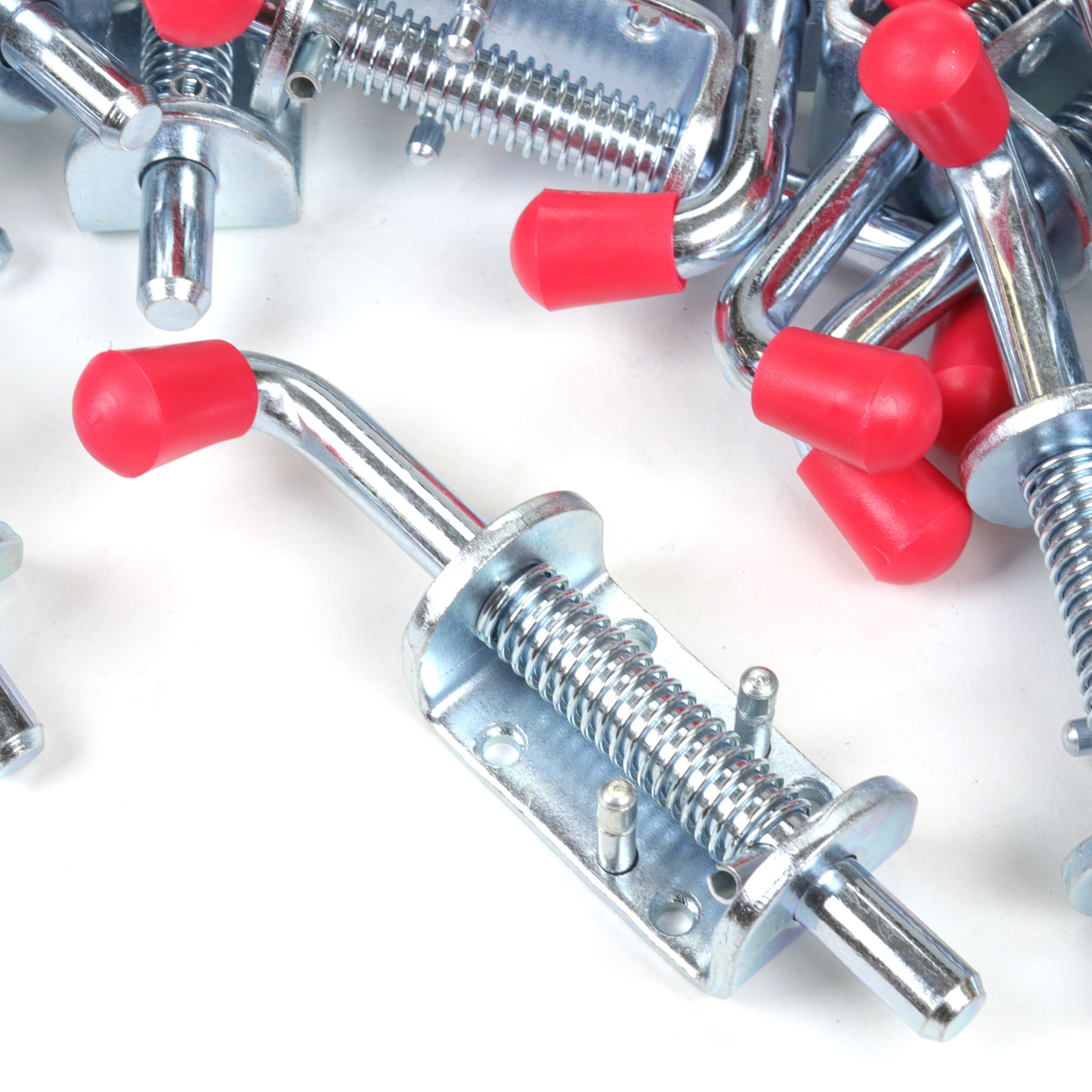 Red Hound Auto 100 Pcs Metal Lock Barrel Bolt Spring Loaded Latches 6.5 ...