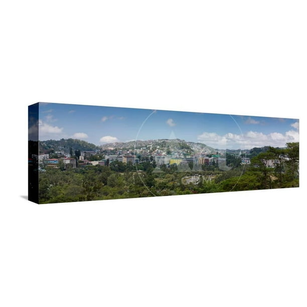 Morning view of hillside houses in the Baguio City, Luzon, Philippines ...