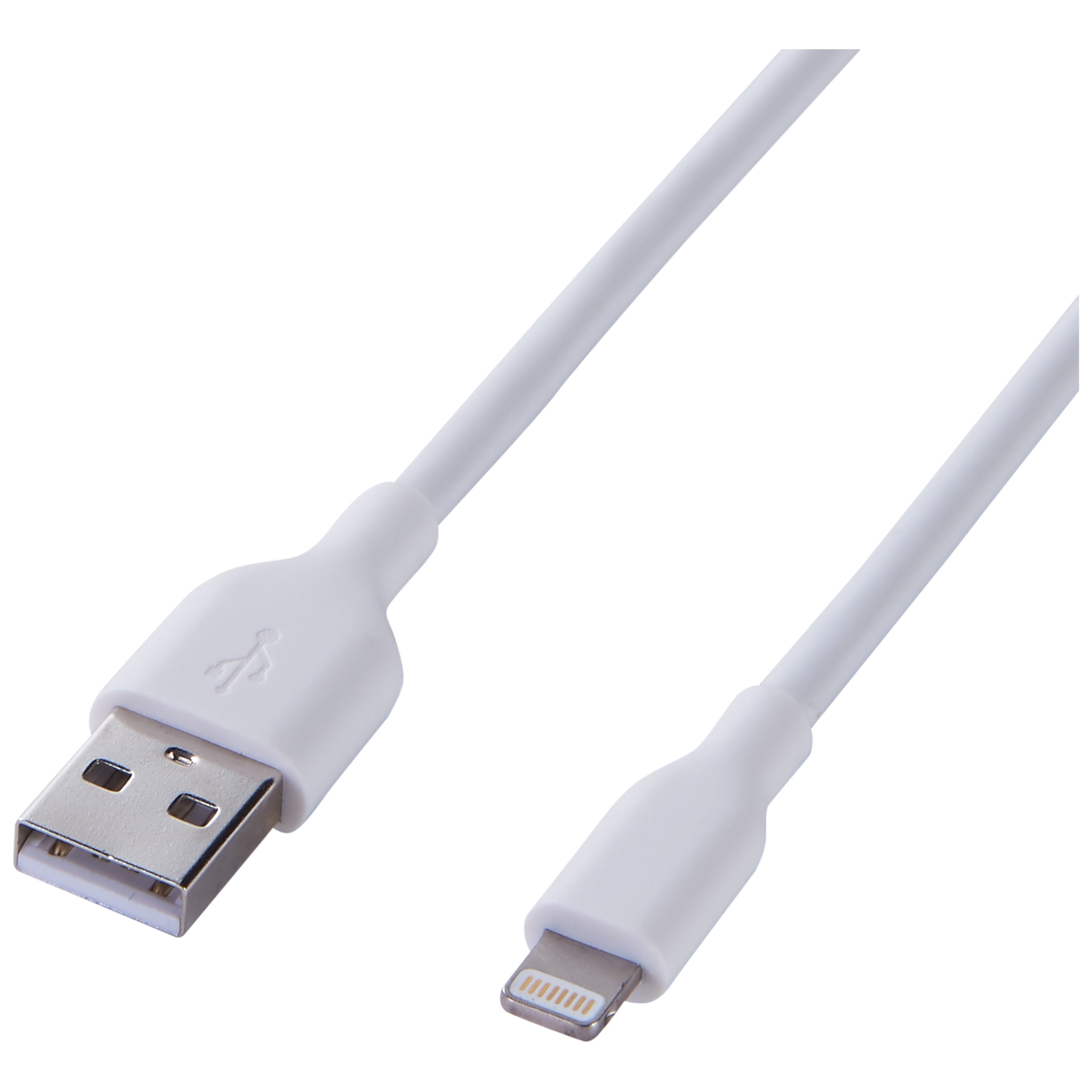 onn. Sync and Charge Cable with Lightning Connector 10", White ...