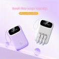 10000mAh Cartoon Power Bank | Multi-Speed Charging, 4 Built-in Cables ...