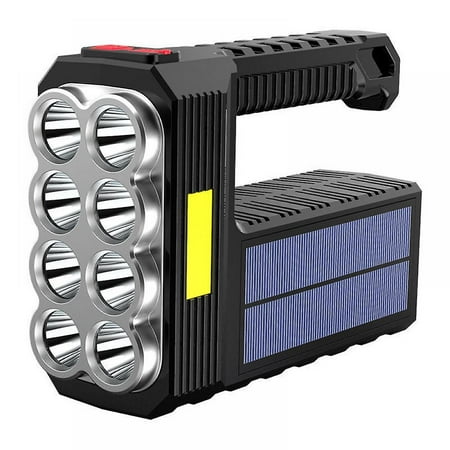 Searchlight High Power Led Flashlights Solar Rechargeable Powerful ...