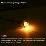 Uxcell 3.8V E10 Warm Yellow Light Mini Incandescent Bulbs with Box 1 ...