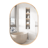 CONGUILIAO Wall Mirror Oval Bathroom Mirrors Capsule Mirror Vanity ...