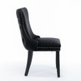 Modern Velvet Upholstered Dining Chairs With Back Button Nailhead Trim