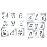 Script Alphabet & Numbers Wood Stamp Set by Recollections - Woods ...