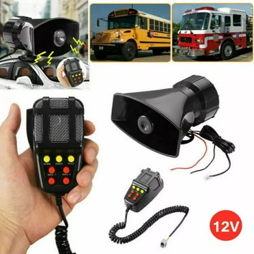 VEVOR 400W 8 Sound Loud Car Warning Police Fire Emergency Alarm Fire ...
