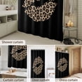 Bathroom Shower Curtain Sexy Leopard Stripes Lips Waterproof Shower ...