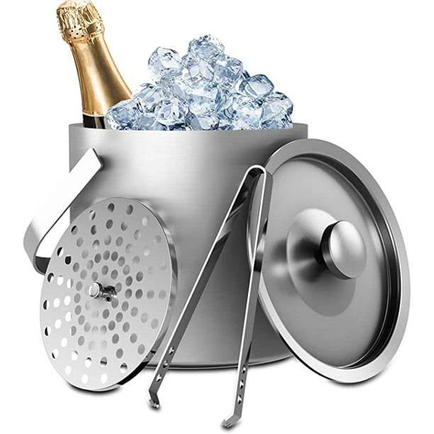 Sunmeyke Small Ice Bucket for Parties and Cocktail Bar(1.7 Quarts ...