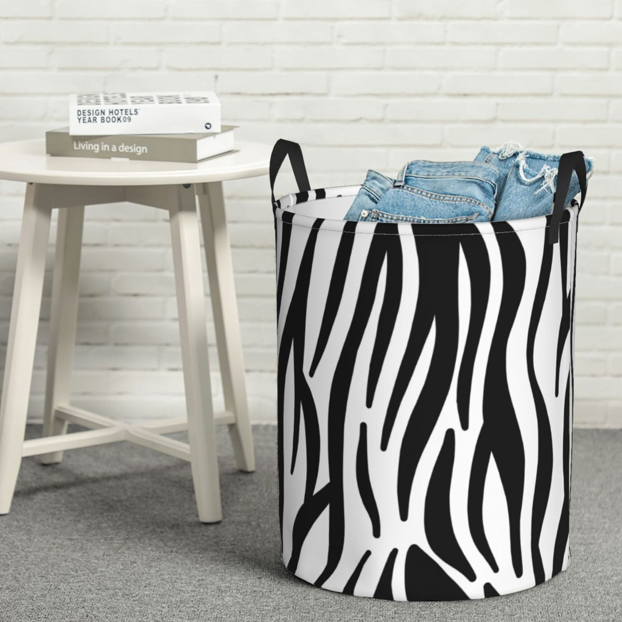 YFYANG Waterproof Laundry Hamper, Zebra Stripes Pattern Laundry Basket ...