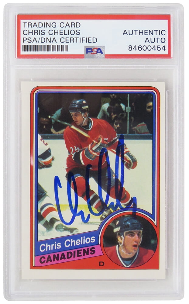 Chris Chelios Signed Montreal Canadiens 1984 O-Pee-Chee Rookie Hockey ...