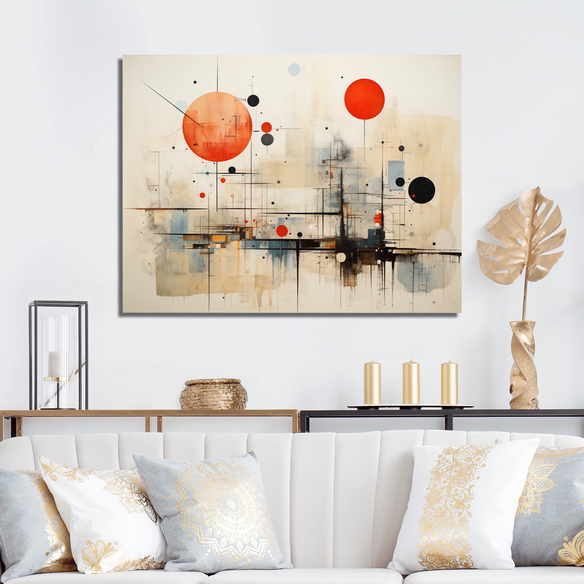 Click here for Designart Abstract Midcentury Wall Art Decor  Midc... prices