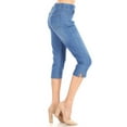 Jvini Women's Denim Capris, Pull-On Stretchy Capri Jeans with Pockets, Blue Wash, Size S-3XL ...