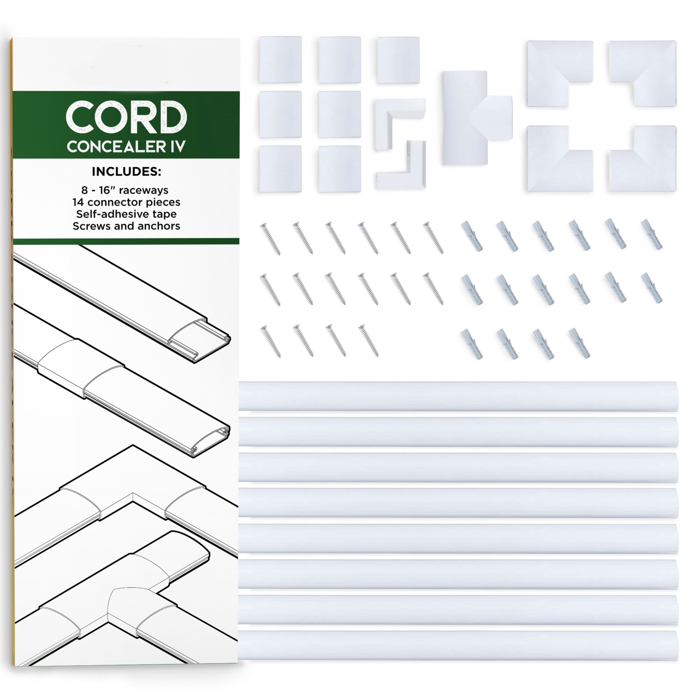 Cord Organizer Kit- Sliding Cable Management-Covers by Edison Supply ...