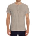 JWD Classic henley style Three button henley closure, Mens Henley Short ...