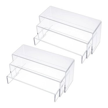 AZM Economy Clear Acrylic Riser Set Display Jewelry Showcase Fixtures ...