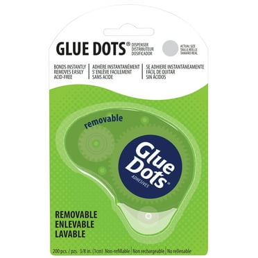 Glue Dots 0.5" Removable Clear Dot Roll, 200 Count - Walmart.com