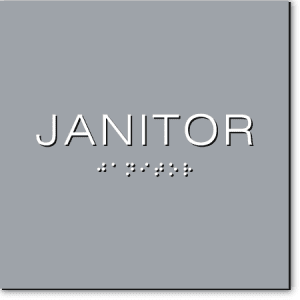 Janitor Sign-Gray / White (4 Units) - Walmart.com
