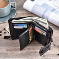 Men Wallets Short PU Leather Double Zipper Hasp Men Purses Card Holder ...