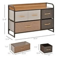 5-Drawer Dresser Storage Tower - Bedroom Organizer with Steel Frame ...