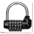 Heldig 5 Letter Combination Padlock, Zinc Alloy, Black, 61*23*23mm ...
