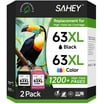 63XL 63 Ink Cartridge Compatible for HP 63 Ink Cartridge Black and Tri ...