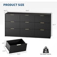 9-Drawer Dresser Large Storage and Anti-Tip Safety Fluted Design for ...