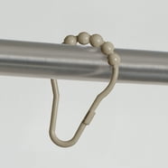 Mainstays Plastic Roller Shower Curtain Rings, White, Set of 12 ...