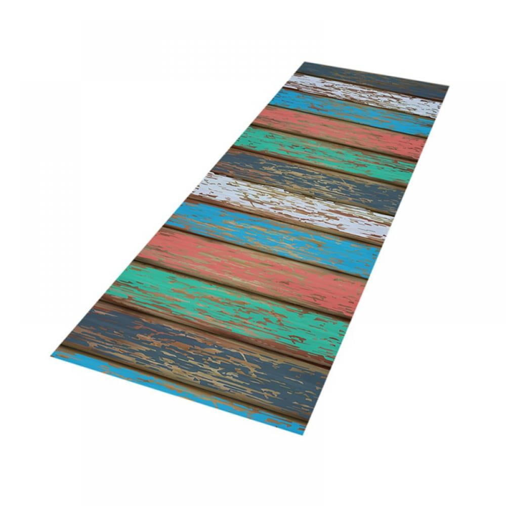 Kitchen Runner Mat Area Rug Laundry Room Rug Rustic Wood Grain Pattern ...