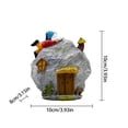 Lypsnake Resin Dwarf And House Figurine, Hand-Painted Weatherproof Mini ...