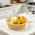 9.5" wicker basket round,wicker bread basket,reusable food baskets ...