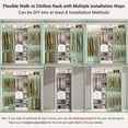 Homieasy Armoire Wardrobe Closet, 8FT Closet Organizer System with Wood ...
